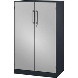 Fl&uuml;gelt&uuml;renschrank ASISTO C 3000, 3 Ordnerh&ouml;hen, B 800 mm, anthrazit/alusilber