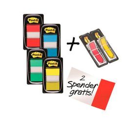 Post-it&reg; Index I680-P6 Haftstreifen, farbsortiert, 25,4 x 43,2, 4 x 50 St&uuml;ck + gratis Indexpfeile