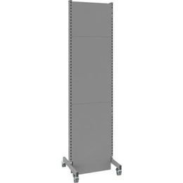 Sch&auml;fer Shop Sch&auml;fer Shop Select Schallschutz Stellwand, mobil, Grundfeld, mit 2 F&uuml;&szlig;en & Doppelrollen, B 625 x T 740 x H 2500 mm, staubgrau RAL 7037