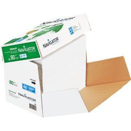 Kopierpapier NAVIGATOR Universal, DIN A4, 80 g/m&sup2;, hochwei&szlig;, ungeriest, 2500 Blatt