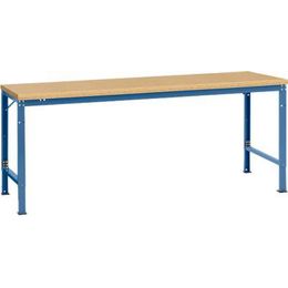 Manuflex Grundtisch UNIVERSAL Spezial, 2000 x 1000 mm, Multiplex natur, brillantblau