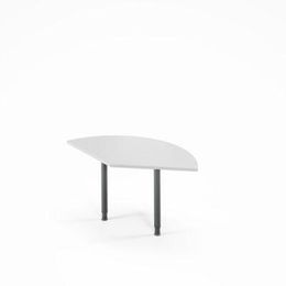 Ansatztisch Ergo-T 2.0, 135&deg; Winkel, Quadratrohrfu&szlig;, B 800 x T 800 x H 718-898 mm, lichtgrau/anthrazit