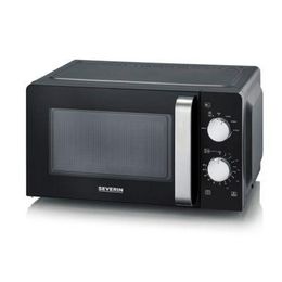 Severin Mikrowelle MW 7886, 700 W, 17 l, 6 Leistungsstufen, 30‑Minuten‑Timer mit Signalton, Drehteller Ø 245 mm, B 440 x T 320 x H 240 mm, Schwarz