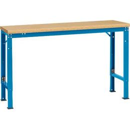 Manuflex Grundtisch UNIVERSAL Spezial, 1500 x 800 mm, Multiplex natur, lichtblau
