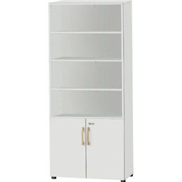 Sch&auml;fer Shop Sch&auml;fer Shop Select Kombischrank Start Off Wood, 6 OH, abschlie&szlig;bar, B 800 x T 420 x H 2240 mm, Holz, lichtgrau