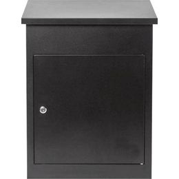 Paketbox Phoenix PB0580, Volumen 61 l, wetterfest, Smart System, Diebstahlsicherung, Schl&uuml;sselschloss, B 440 x T 350 x H 580 mm, Stahl, schwarz