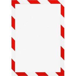Durable InformationsrahmenDuraframe Security A4, rot/wei&szlig;, 2 St&uuml;ck