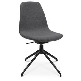 Konferenzsessel Topstar Sitness Life 1.1, dreh-/sitzh&ouml;henverstellbar, ohne Armlehnen, B 460 x T 390 x H 450-480 mm, 4-Fu&szlig;gestell, Alu schwarz-matt & Stoff, anthr.