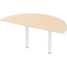 Sch&auml;fer Shop Sch&auml;fer Shop Select Ansatztisch PLANOVA ERGOSTYLE, 1/2 Kreis, Ahorn-Dekor/wei&szlig;
