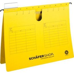 Sch&auml;fer Shop Sch&auml;fer Shop Select H&auml;ngehefter, DIN A4, Heftzunge oben, gelb, 25 St&uuml;ck