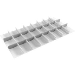 Schubladeneinsatz treston, 7 Unterteiler & 16 Mittelplatten, B 1300 mm, f&uuml;r Serie 130 mit H 100 mm