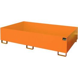 Bauer Regalwanne Typ RW/RW 2200-2, ohne Gitterrost, orange RAL2000