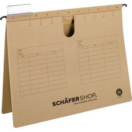 Sch&auml;fer Shop Sch&auml;fer Shop Select H&auml;ngehefter, DIN A4, Heftzunge oben, natronbraun, 25 St&uuml;ck