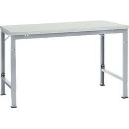 Manuflex Grundtisch UNIVERSAL Spezial, 1500 x 1000 mm, Kunststoff lichtgrau, alusilber