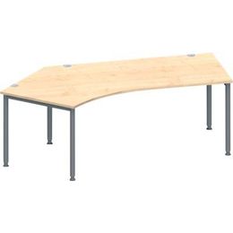 Sch&auml;fer Shop Sch&auml;fer Shop Genius Winkelschreibtisch MODENA FLEX 135&deg;, Ansatz links, Ahorn/anthrazit