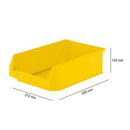 Sch&auml;fer Shop Sichtlagerkasten SSI Sch&auml;fer Serie PROFI LF 531, Polypropylen, L 500 x B 312 x H 145 mm, 16,5 l, gelb
