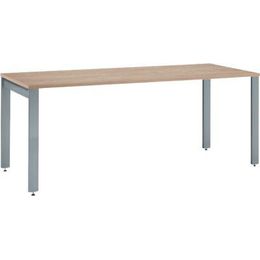 Sch&auml;fer Shop Sch&auml;fer Shop Select Schreibtisch LOGIN, 4-Fu&szlig;, B 1600 x T 800 x H 740 mm, Eiche/basaltgrau