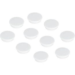 Kraftmagnete Franken, rund, bis 2,5 kg, Speziallackierung, &Oslash; 38 mm, Kunststoff, wei&szlig;, 10 St&uuml;ck