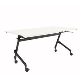 Sch&auml;fer Shop Sch&auml;fer Shop Select Klapptisch mit Rollen, Rechteck, Vierkantrohr, B 1600 x T 600 x H 720 mm, wei&szlig;/schwarz