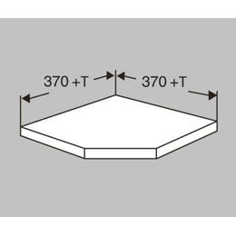 Eck-Fachboden, f&uuml;r Steckregal Stora 100, B 370/370 x T 400 mm