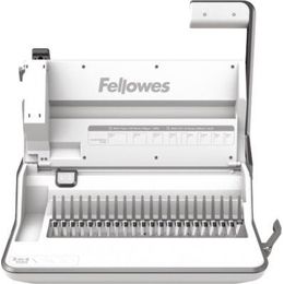 Multifunktions-Bindeger&auml;t Fellowes Lyra, binden/heften/lochen, bis DIN A4, B 423 x T 395 x H 153 mm, silber-wei&szlig;