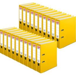 Herlitz Ordner maX.file protect, DIN A4, R&uuml;ckenbreite 80 mm, 20 St&uuml;ck, gelb