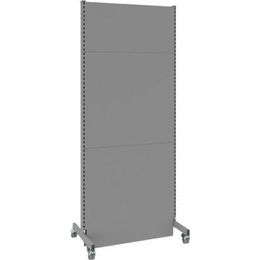 Sch&auml;fer Shop Sch&auml;fer Shop Select Schallschutz Stellwand, mobil, Grundfeld, mit 2 F&uuml;&szlig;en & Doppelrollen, B 1000 x T 740 x H 2500 mm, staubgrau RAL 7037
