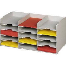 PAPERFLOW Sortierstation, DIN A4, Polystyrol, f&uuml;r Schr&auml;nke, 15 F&auml;cher, B 674 x T 304 x H 313 mm