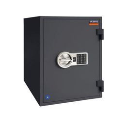 Tresor Salvus Venezia 51 EL, Feuerwiderstand LFS 60P nach EN 15659, Sicherheitsstufe S 2, Elektronikschloss, 2 Fachb&ouml;den, B 445 x T 425 x H 510 mm, graphitgrau RAL 7024