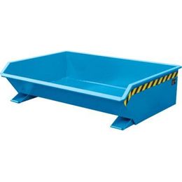 Kipp-Beh&auml;lter Bauer Mini Typ MGU 610, besonders niedrige Bauh&ouml;he, blau