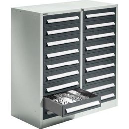 Sch&auml;fer Shop Sch&auml;fer Shop Select Schubladenschrank SF 180, 18 Sch&uuml;be, lichtgrau RAL 7035 anthrazitgrau RAL 7016