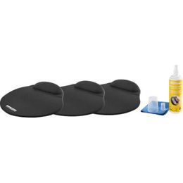 Sch&auml;fer Shop Sch&auml;fer Shop Select Mousepad MROS250, ergonomisch, Gel-Handgelenkauflage, schwarz, 3 St&uuml;ck + Reinigungsspray f&uuml;r Displays & Computerzubeh&ouml;r, 250 ml