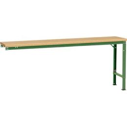 Manuflex Ansatztisch UNIVERSAL Spezial, 2000 x 800 mm, Multiplex natur, resedagr&uuml;n