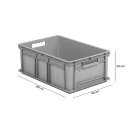 Sch&auml;fer Shop Kasten im EURO-Ma&szlig; EF 6220, 43,5 l, grau