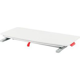 Schreibtischaufsatz Leitz Ergo Cosy, f&uuml;r Sitz- und Stehposition, h&ouml;henverstellbar, mit ausziehbarer Tastaturablage, B 800 x T 420 x H 72-380 mm, grau