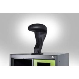 C+P Feuerwehrspind Evolo, Modell PRAKTUS, 2 Abteile, H 1950 x B 600 x T 500 mm, Sockel, anthrazitgrau RAL 7016