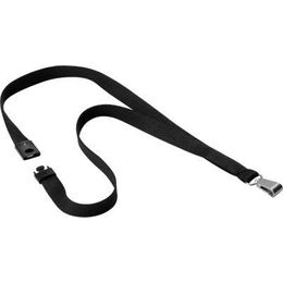 Durable Textilband Soft Colour, mit Karabiner, B 15 x L 440 mm, 10 St&uuml;ck, schwarz