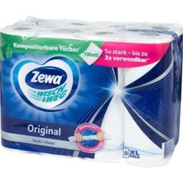 Zewa K&uuml;chenpapierrollen Wisch und Weg Original, 2-lagig, 8 x 45 Blatt