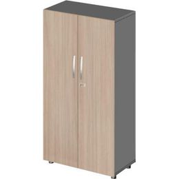 Sch&auml;fer Shop Sch&auml;fer Shop Select Schrank LOGIN, 4 Ordnerh&ouml;hen, B 800 x T 420 x H 1514 mm, graphit/Eiche
