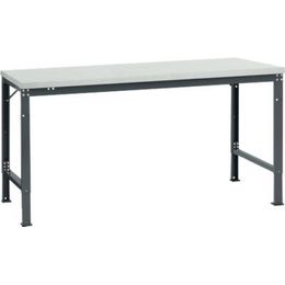 Manuflex Grundtisch UNIVERSAL Spezial, 1750 x 1000 mm, Melamin lichtgrau, anthrazit