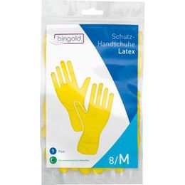 Schutzhandschuhe BINGOLD, Mehrweg, puderfrei, Latex, gelb, Gr&ouml;&szlig;e M, 1 Paar