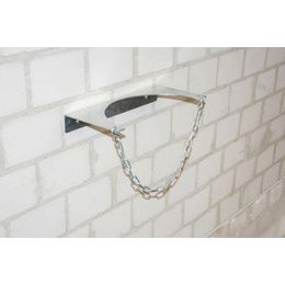 Bauer Gasflaschen-Wandhalterung GWH 320-I, Platz f&uuml;r 1 Gasflasche bis &oslash; 320 mm, L 380 x B 180 x H 50 mm, feuerverzinkt, mit Kettensicherung