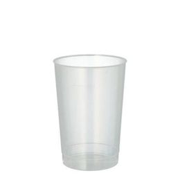 Trinkbecher Papstar Circulware by Havel, Mehrweg, mit F&uuml;llstrich, unzerbrechlich, sp&uuml;lmaschinengeeignet, recycelbar, &Oslash; 68 x H 98 mm, PP, transluzent, 40 St&uuml;ck