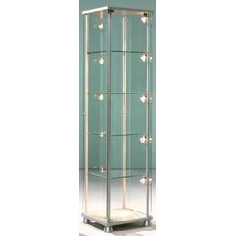 Stand-Pr&auml;sentationsvitrine Forum II, B 430 x T 430 x H 1760 mm