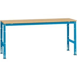 Manuflex Grundtisch UNIVERSAL Standard, Tischplatte Multiplex, 2000x800, lichtblau