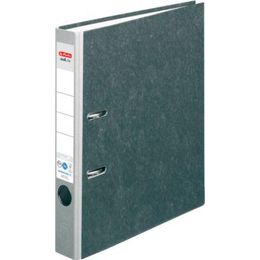 Ordner Herlitz maX.file nature, DIN A4, R&uuml;ckenschild geklebt, Hartpappe, R&uuml;ckenbreite 50 mm, grau, 1 St&uuml;ck