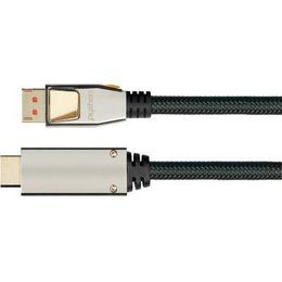 DisplayPort 1.4 Kabel Good Connections Python&reg; Serie, bis 4K, Vollmetallstecker & Nylongeflecht, L&auml;nge 2 m, schwarz