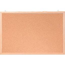 Franken Memoboard Kork, Korktafel, Naturrahmen, 800 x 600 mm, braun