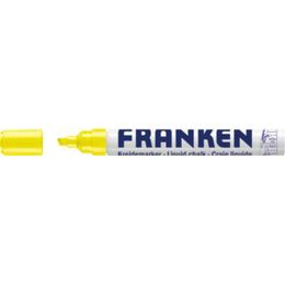 Franken Kreidemarker ZKML04, Keilspitze, Strichst&auml;rke 2-5 mm, Tinte auf Wasserbasis, neongelb