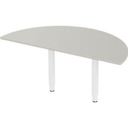 Sch&auml;fer Shop Sch&auml;fer Shop Select Ansatztisch PLANOVA ERGOSTYLE, 1/2 Kreis, lichtgrau/wei&szlig;